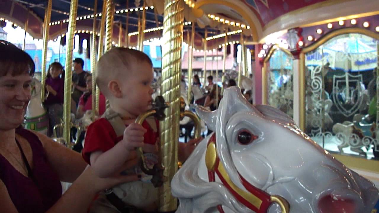 Luke's First Carousel Ride - YouTube