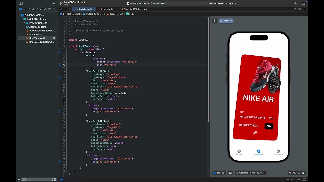 Build 3D Card Effect - YouTube
