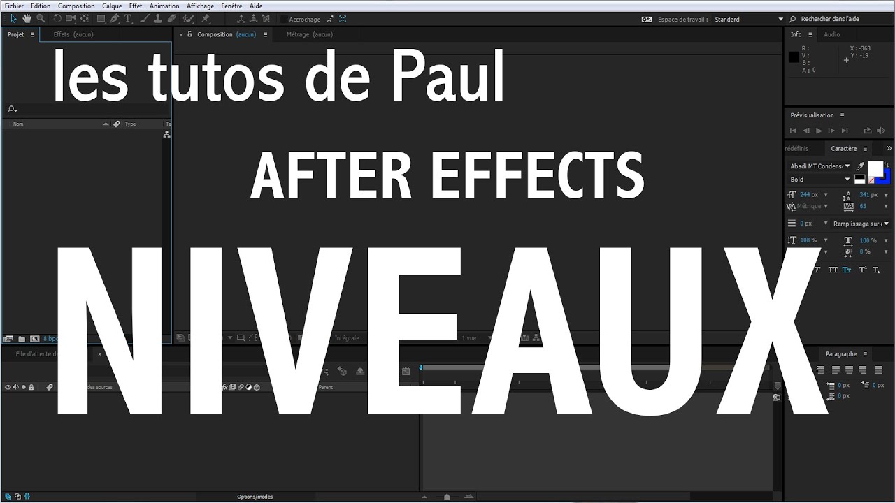 Tuto : Niveaux/Levels (After Effects) - YouTube