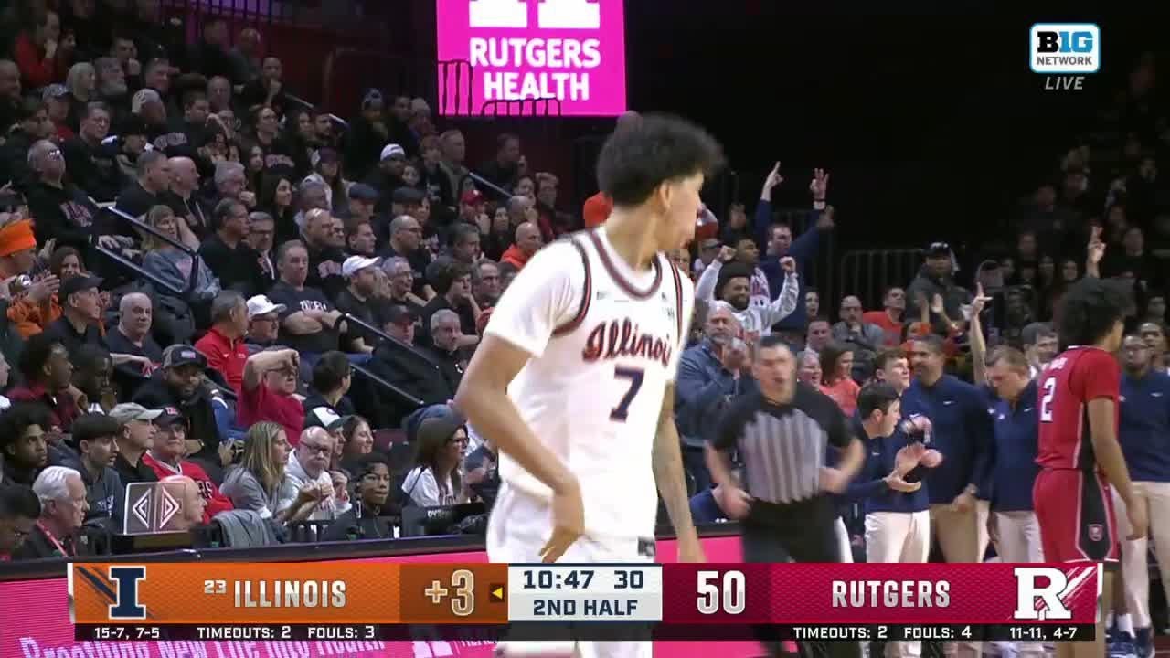 Will Riley HITS THE DEEP THREE vs. Rutgers | Illinois Basketball - YouTube