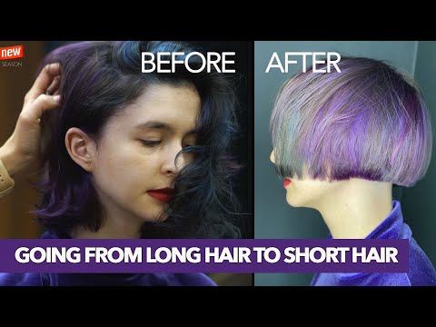Nice haircut from long to short hair.A transformation that proves that long hair isn't always better
