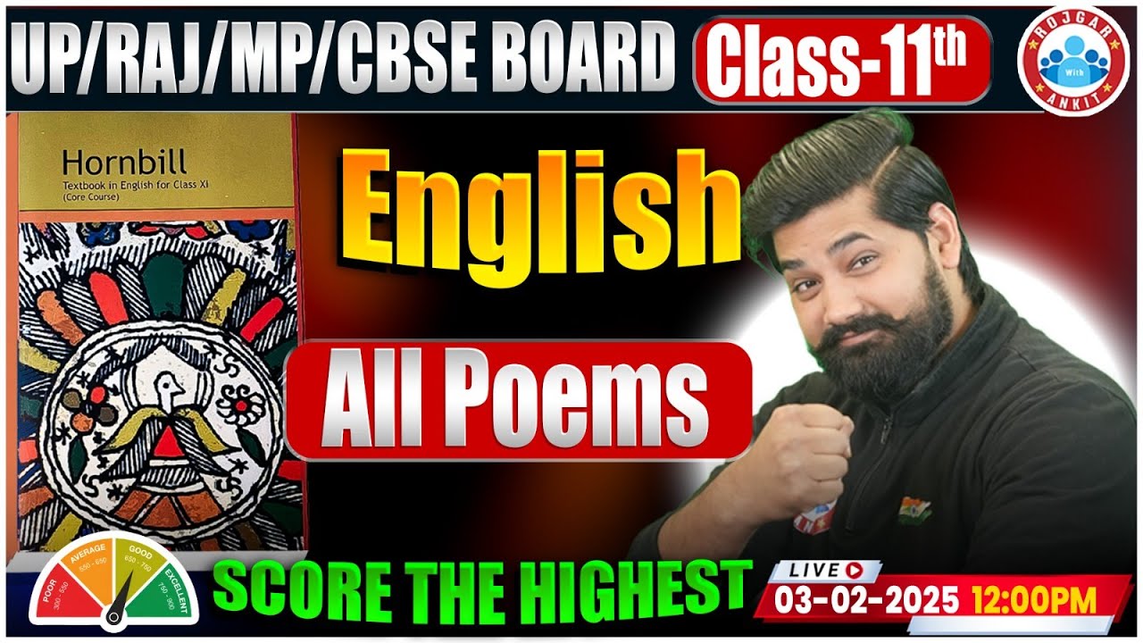 Class 11 English All Poems Marathon | 11th English Marathon Poem By ...