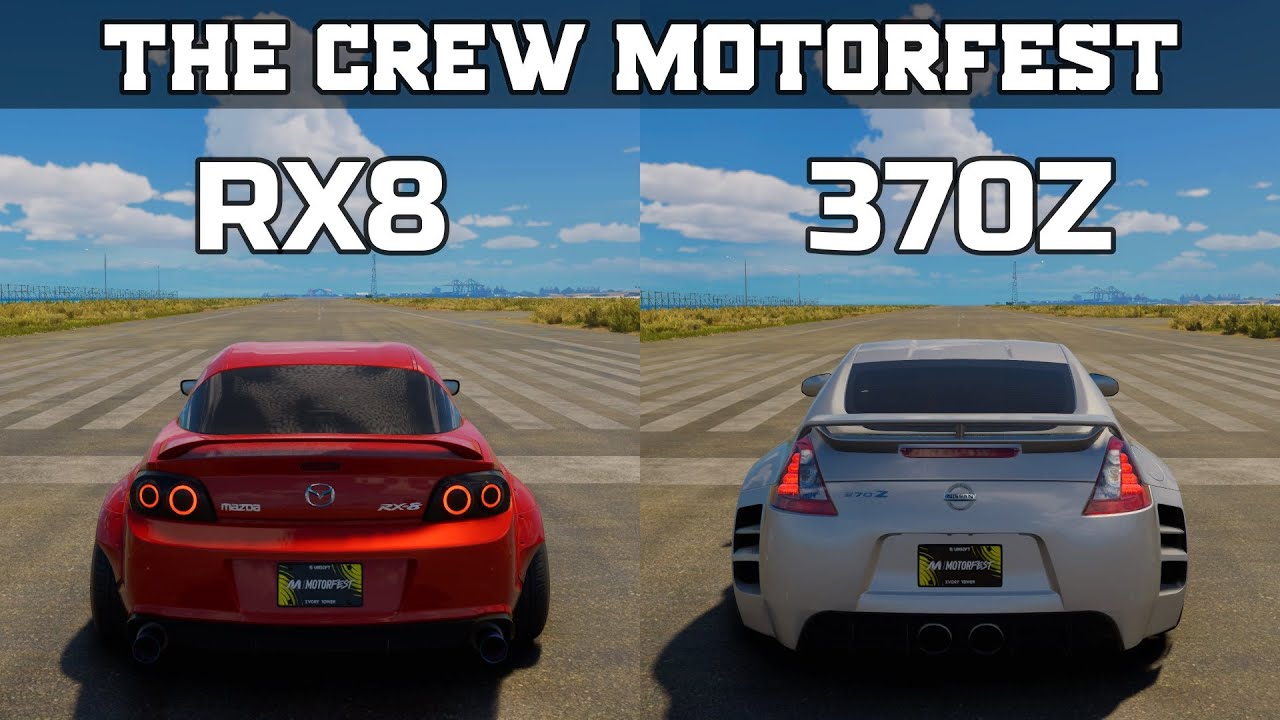 The Crew Motorfest - Mazda RX8 vs Nissan 370Z - Drag Race - YouTube