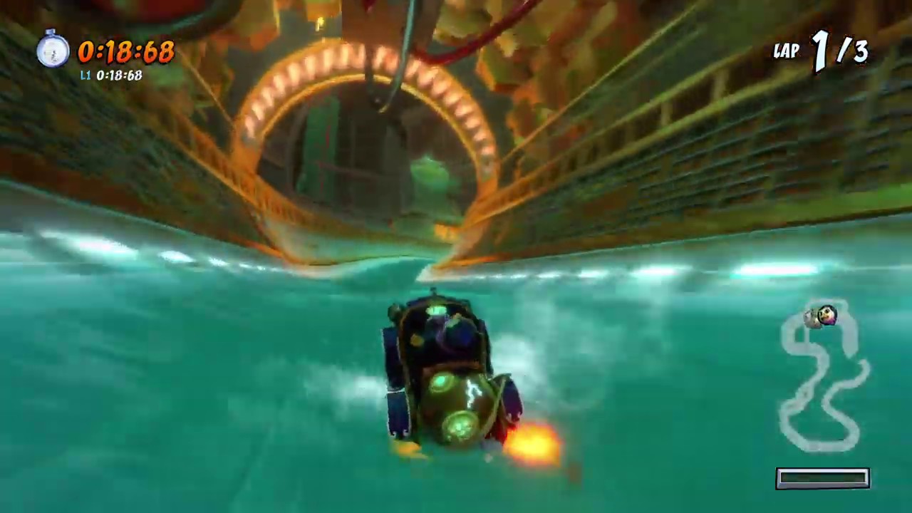 Crash Team Racing, Sewer Speedway Time Trial - YouTube