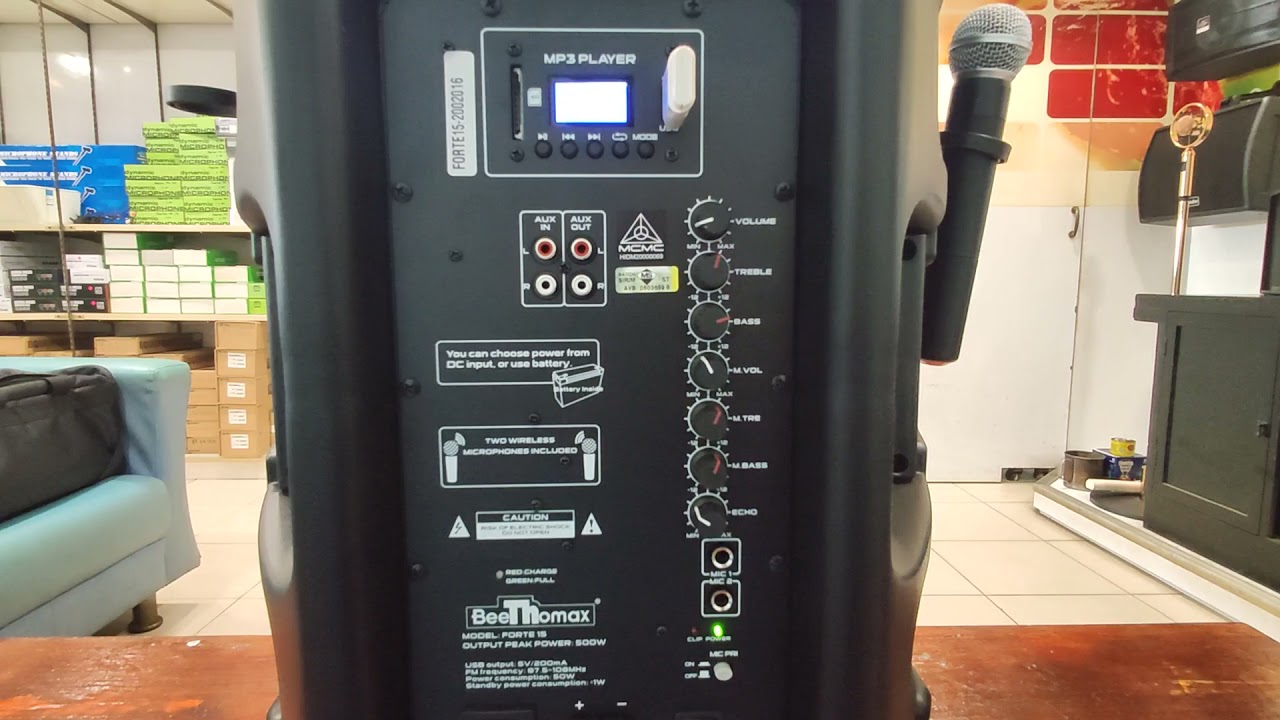 Professional Portable Speaker BEETHOMAX FORTE15 - YouTube
