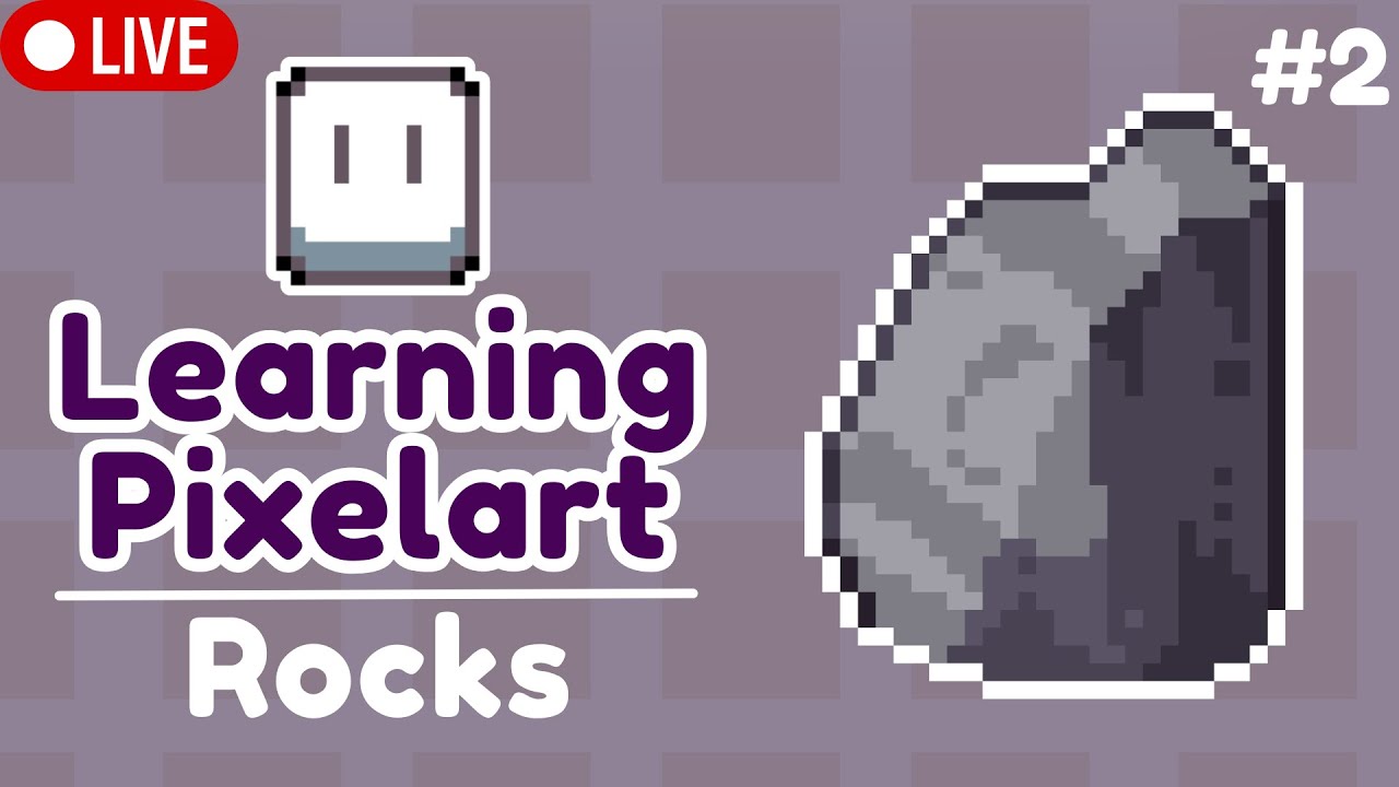 Rock — Details and Tilesets — Learning how to draw Pixelart - YouTube