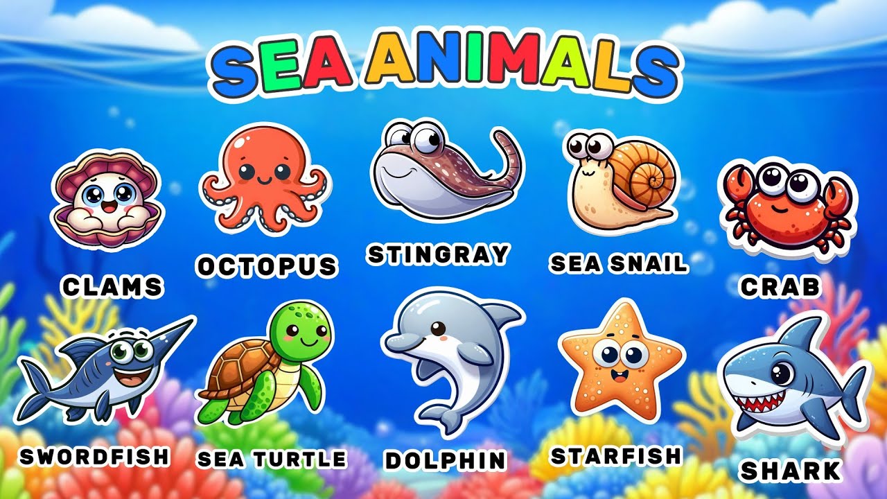 Amazing Sea Animals 🌊🐠 | Fun Ocean Creatures for Kids! - Fun Leraning ...