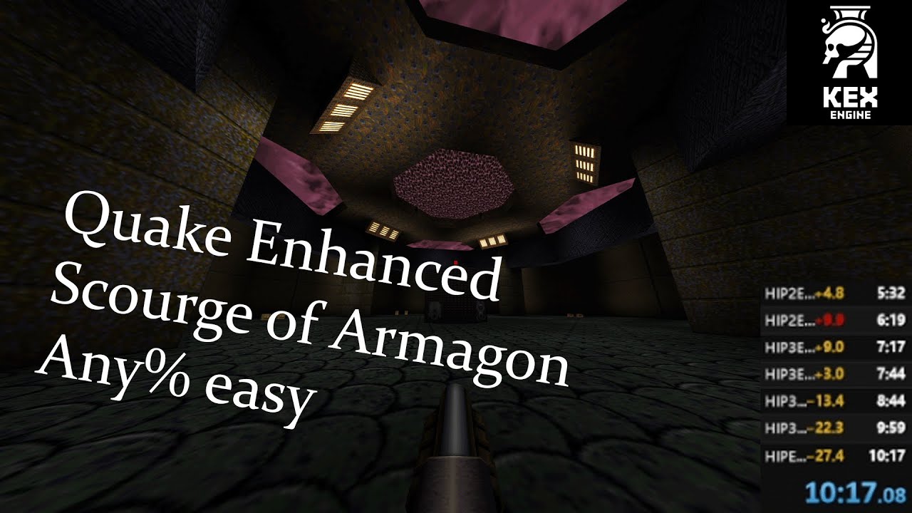 Quake Enhanced - Scourge of Armagon WR - any% easy 10:17 - YouTube