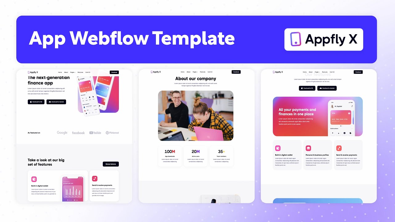 App Website Template | Appfly X - BRIX Templates - YouTube