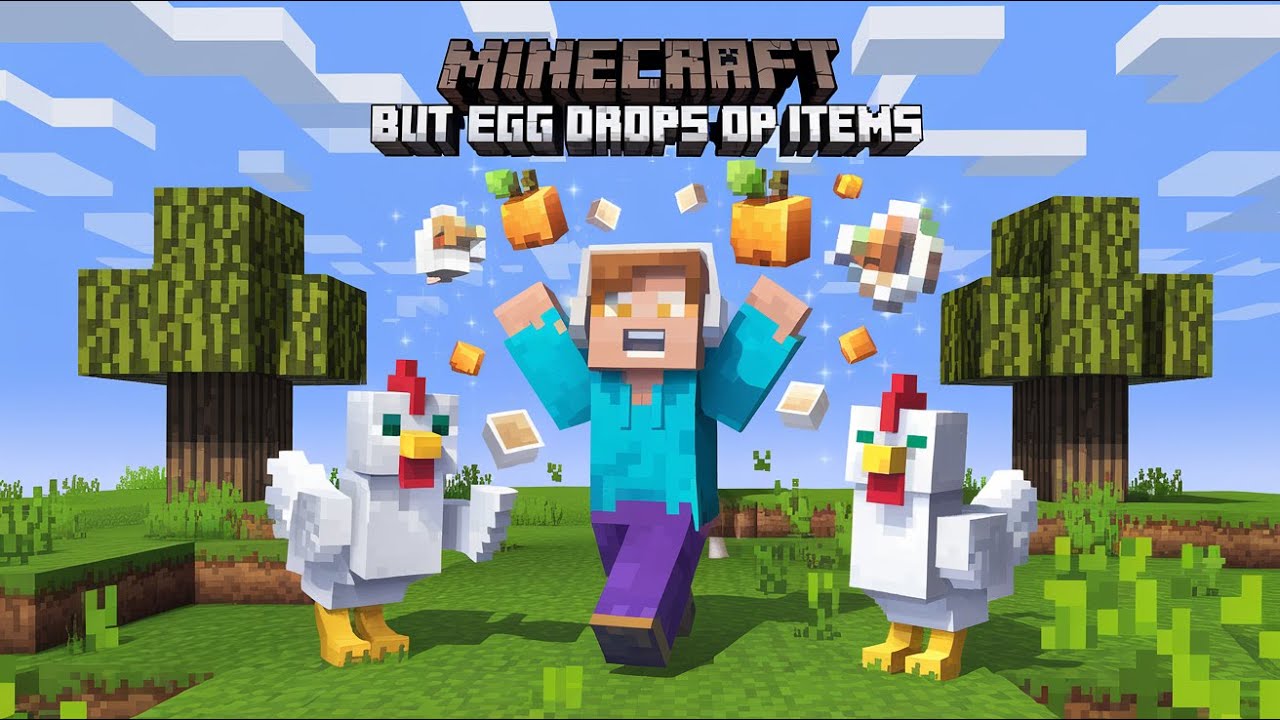 Minecraft But Egg Drops OP Items - YouTube