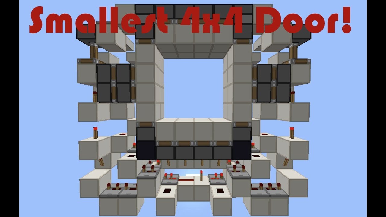 [Showcase] Smallest 4x4 Piston Door in Minecraft! (12x2x11) - YouTube