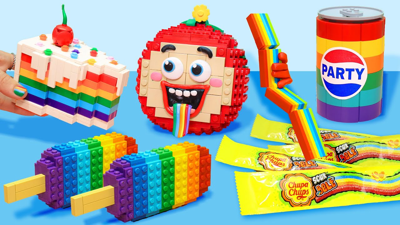 Amazing Rainbow Fast Food Party 🌈 Rainbow Fast Food CHALLENGE IRL ...