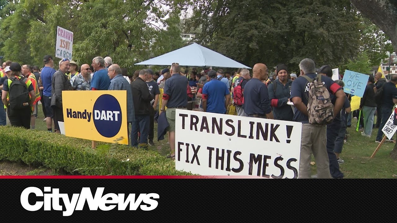 Metro Vancouver HandyDART workers being strike action - YouTube