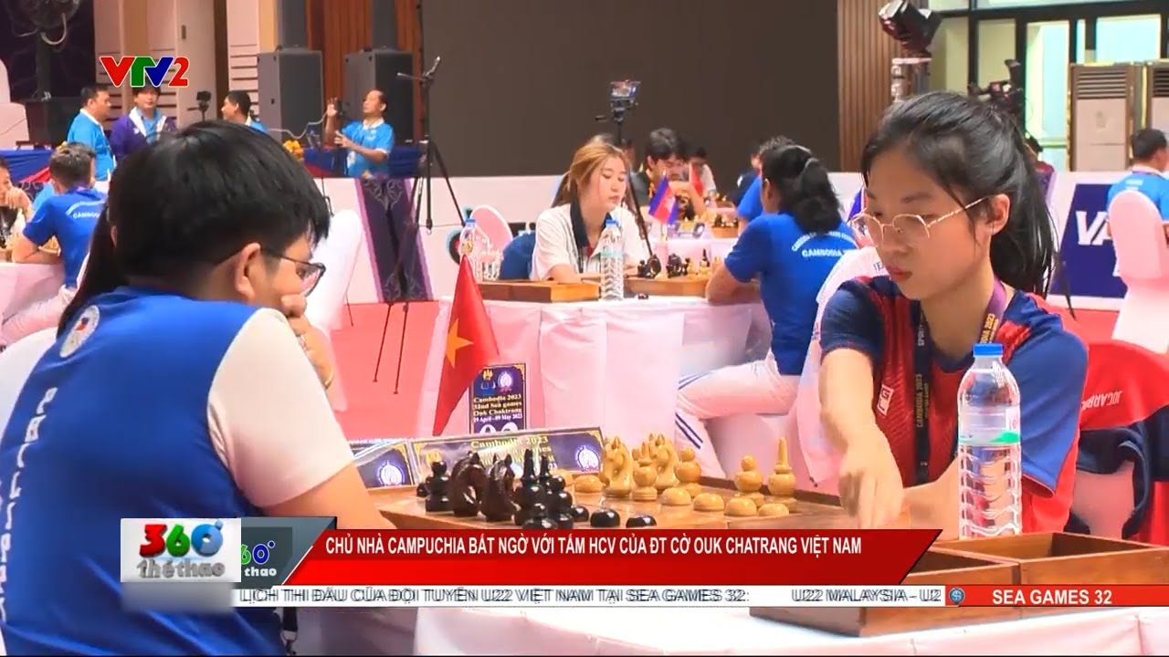 Nước chủ nhà Campuchia bất ngờ với tấm HCV cờ Ouk Chatrang của Việt Nam ...