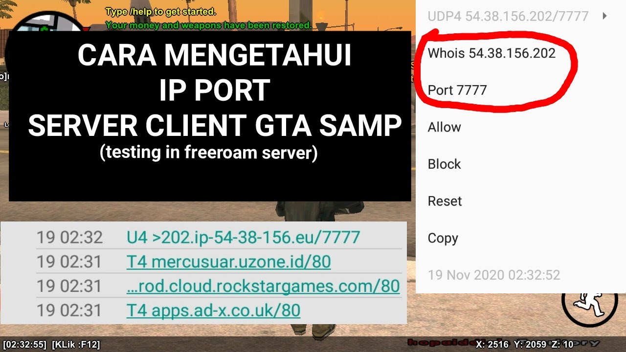 Cara mencari IP SERVER GTA SAMP - YouTube