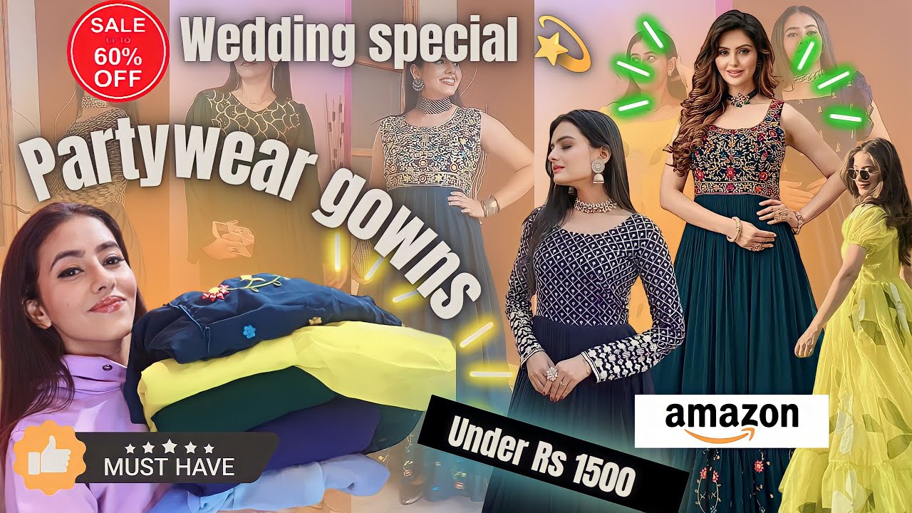 partywear gowns under Rs 1500 for women | affordable wedding dresses ...