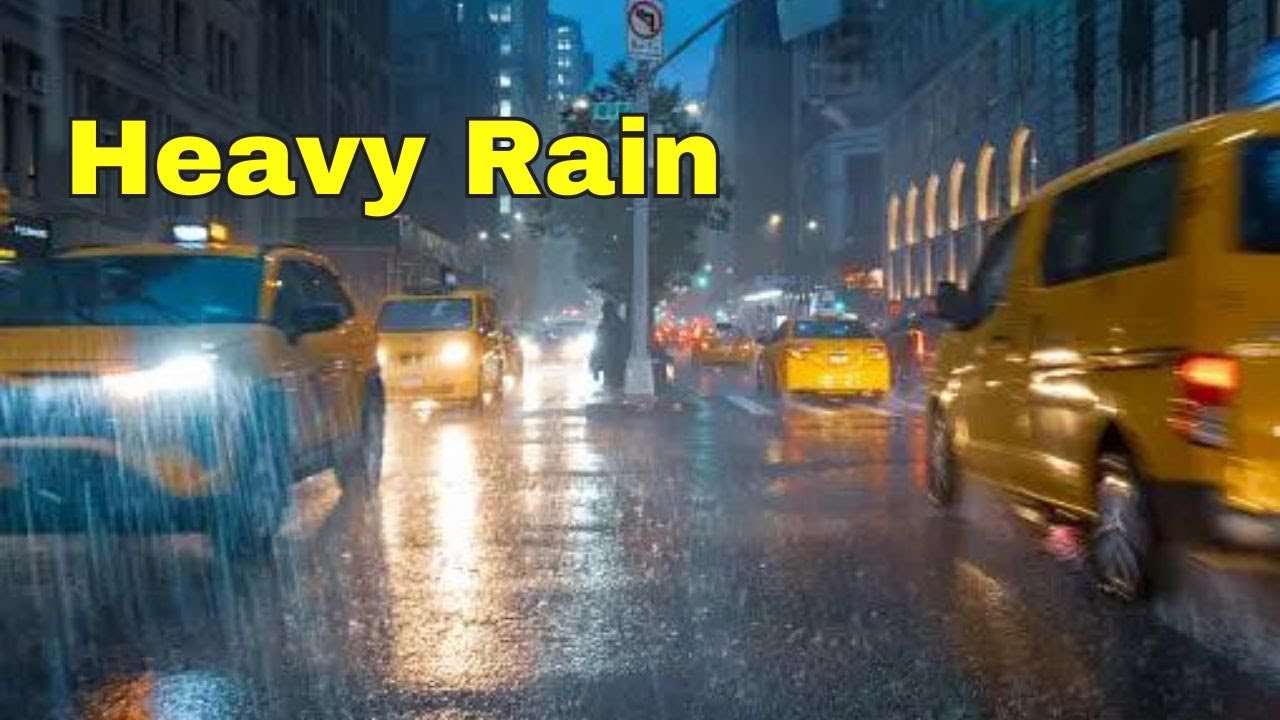 Heavy Raining 🌧️ in NYC | New York City USA - YouTube
