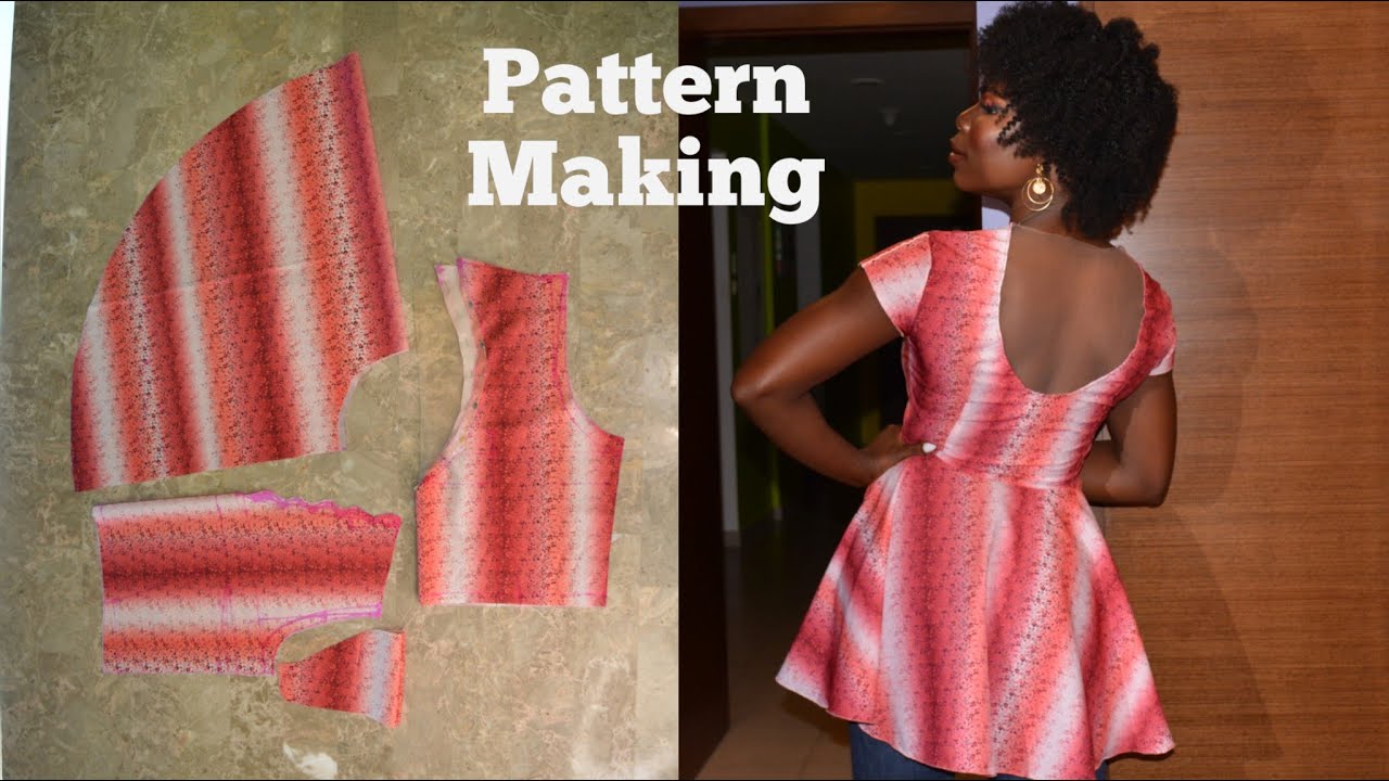 HOW TO: PATTERN MAKING TUTORIAL | BEAUTIFUL PEPLUM TOP/BLOUSE DESIGN ...