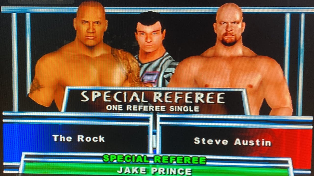 WWE Smackdown here comes the pain: The Rock VS Steve Austin, Jake ...