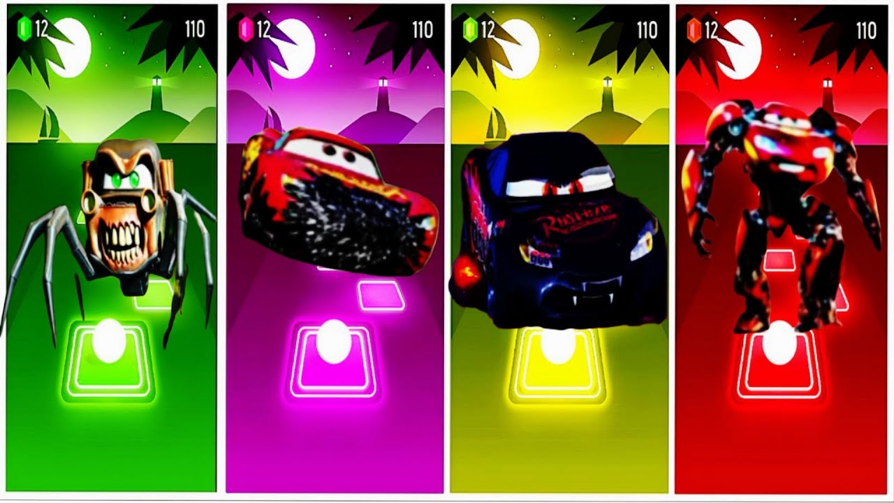McQueen🆚 Evil 🆚Mater eater tiles hop EDM rush - YouTube