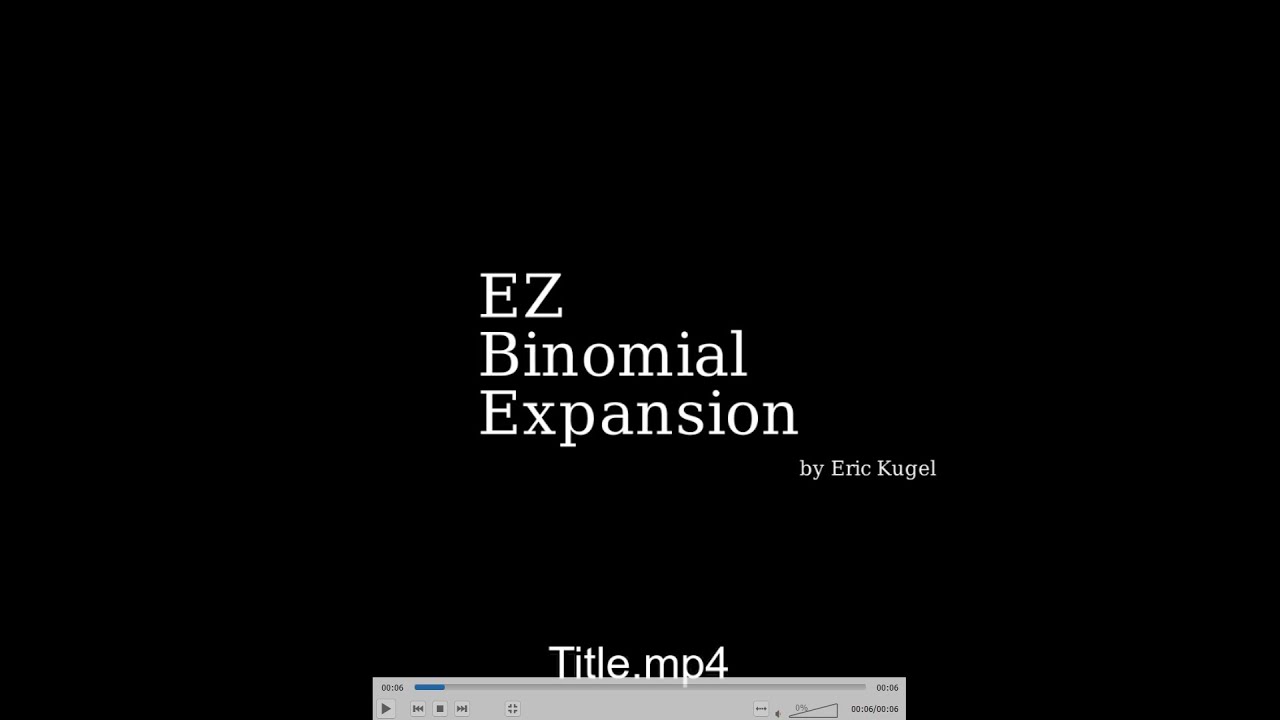 EZ Binomial Expansion - YouTube