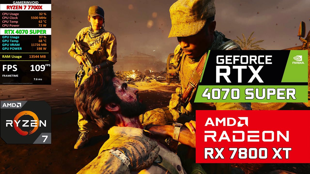 Call of Duty: Black Ops 6 | RTX 4070 Super | RX 7800 XT | 1440P - 4K ...