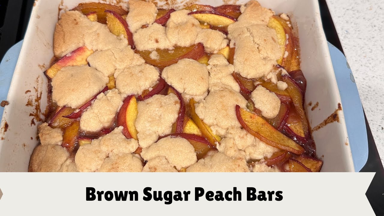 Brown Sugar Peach Bars - Sweet Tooth Sara - YouTube