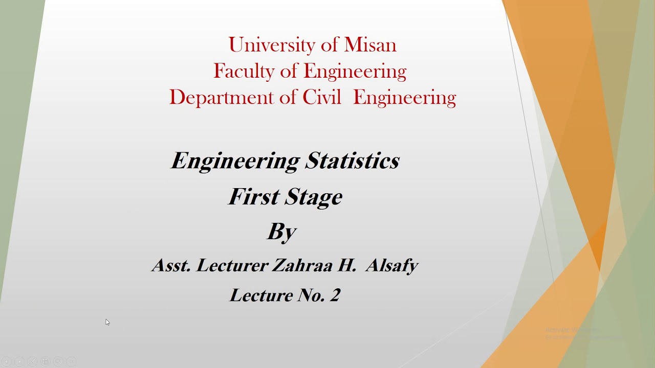 (Engineering Statistics Lec. (2 - YouTube