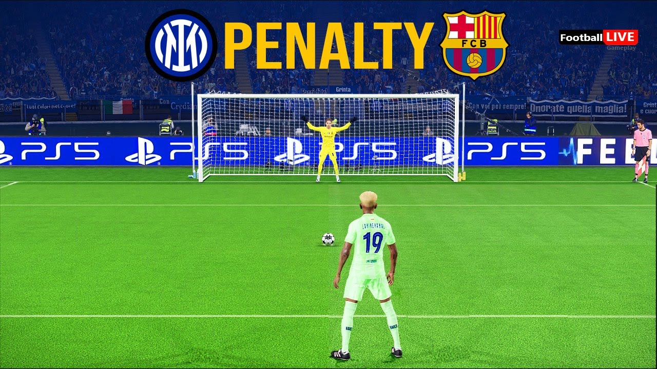 LIVE PENALTY - Inter vs Barcelona. UEFA Champions League Match 24/25 ...