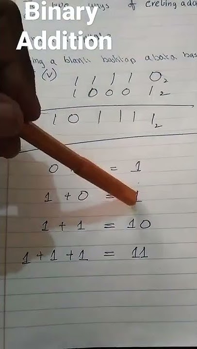 Binary Addition Rules - YouTube