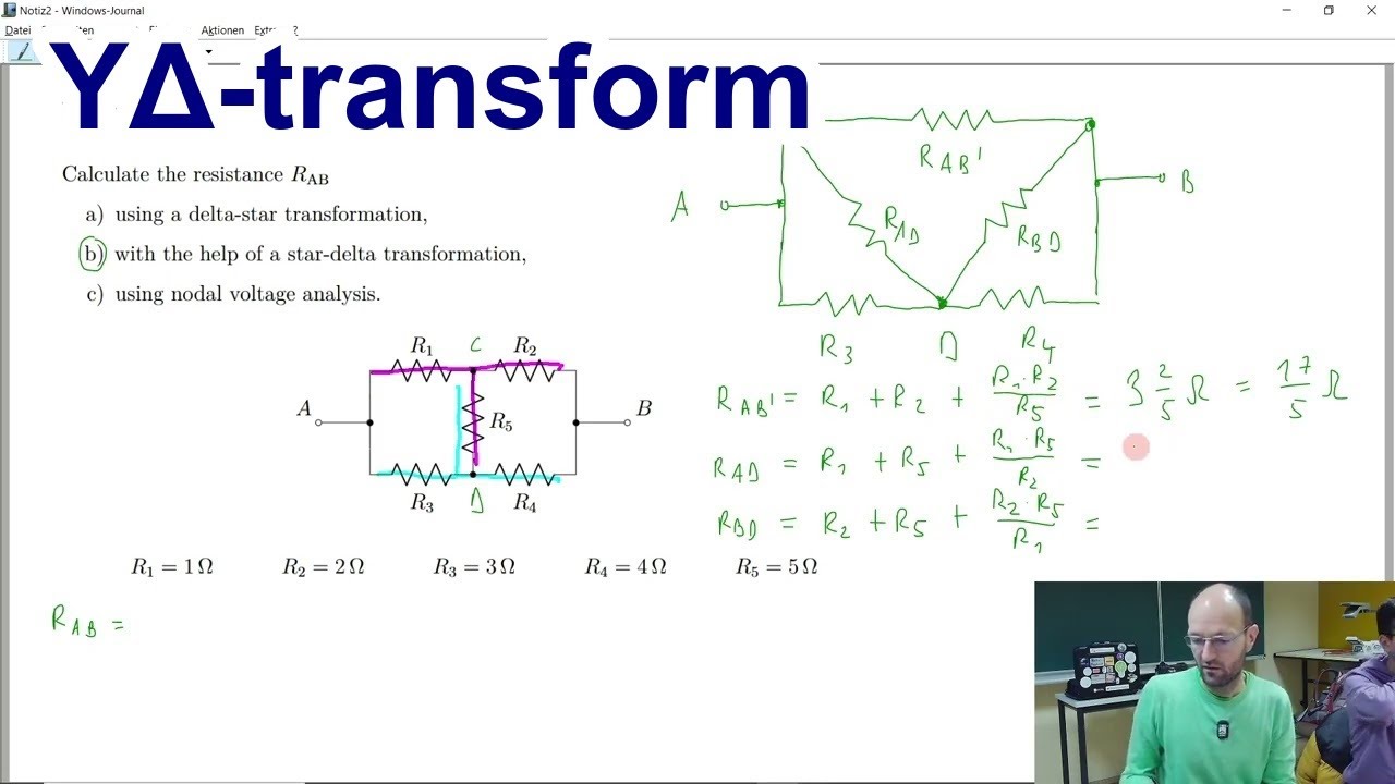 How to find the equivalent resistance of a bridge resistor network ...