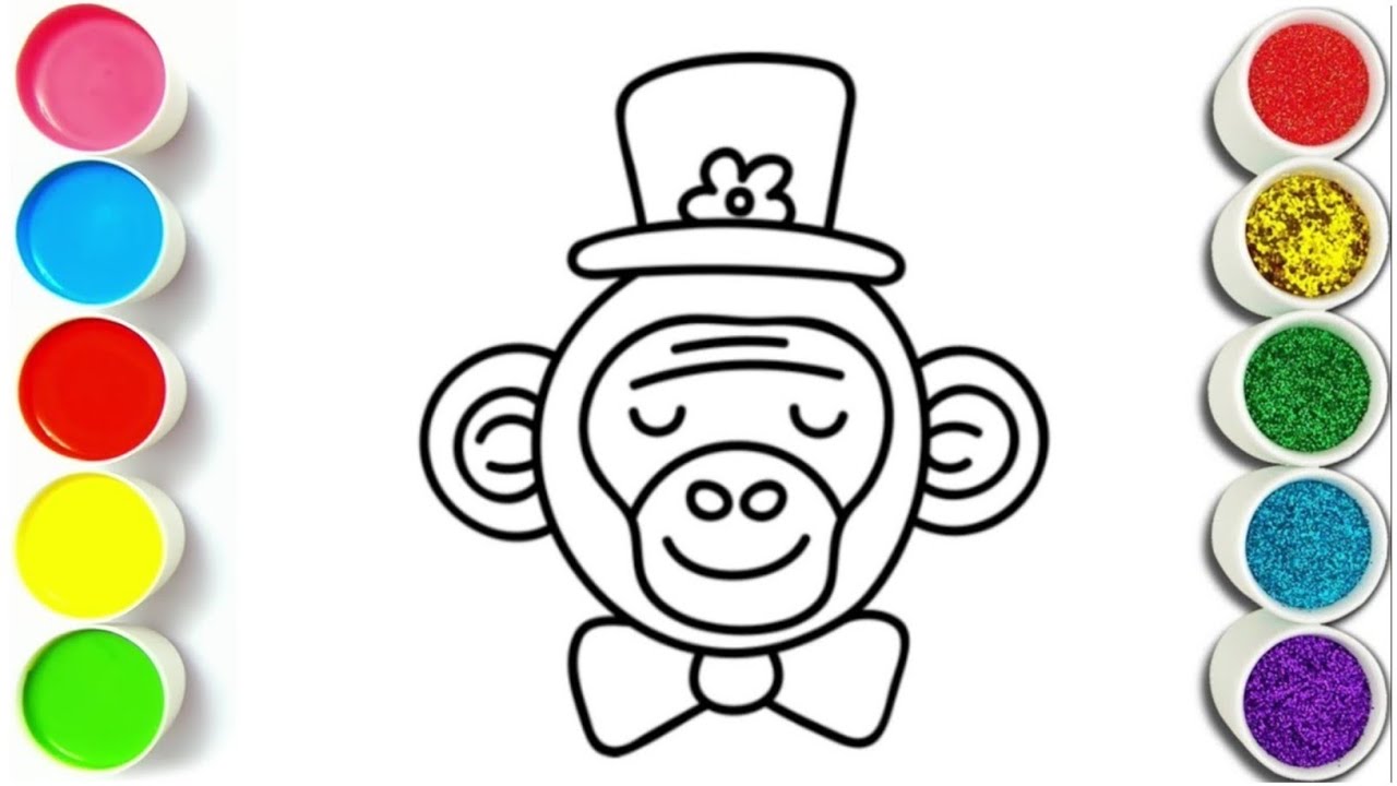 How to draw easy and cute Monkey for Kids step by step | Let's draw ...