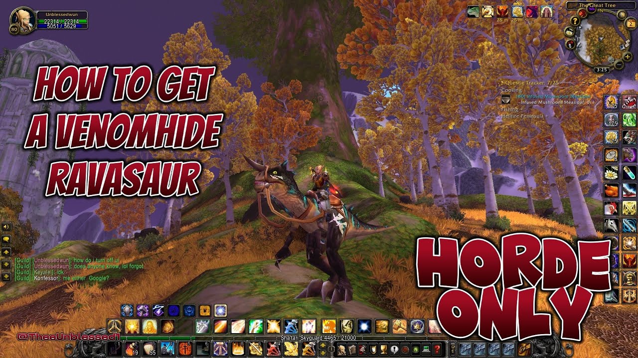 World of Warcraft WOTLK CLASSIC ERA How 2 Obtain the Venomhide Ravasaur ...