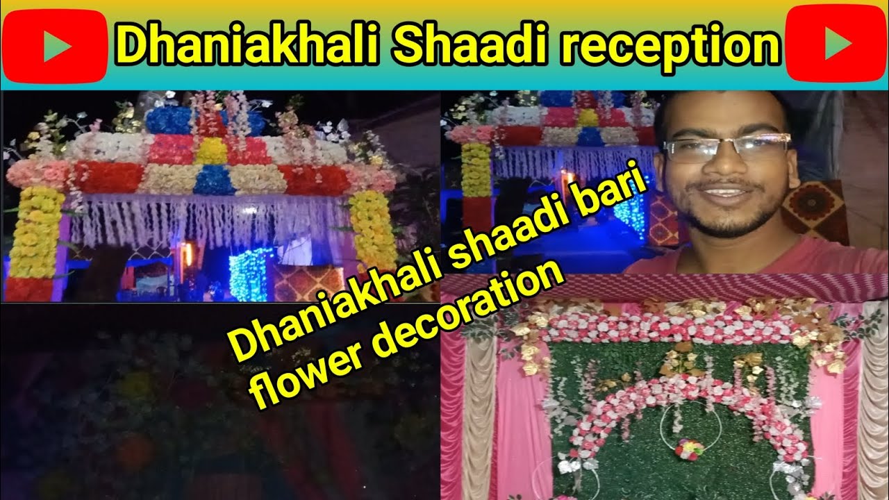 Dhaniakhali 😃😃 // Shaadi ghar flower decoration 🎀 // sibaichandi biye ...