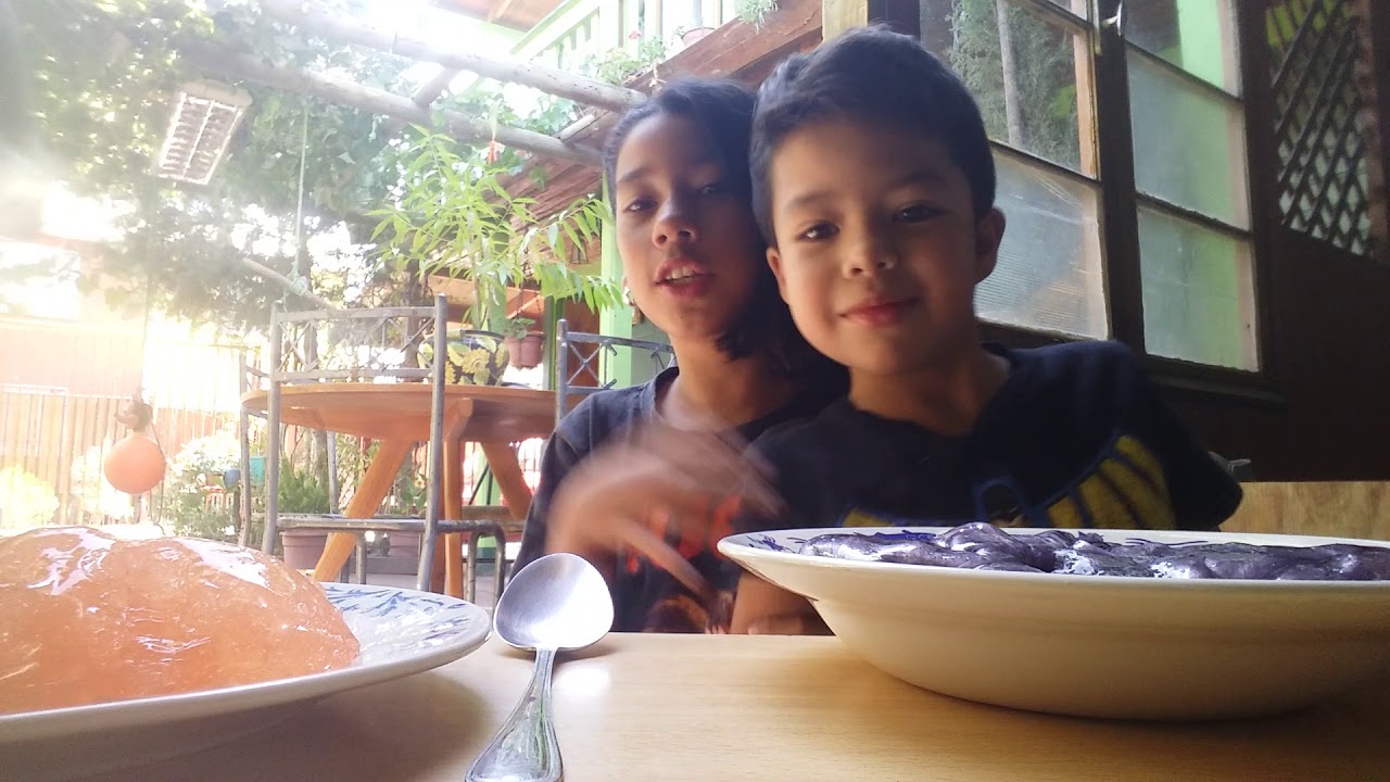 Probando slime con mi hermana y mi primo - YouTube