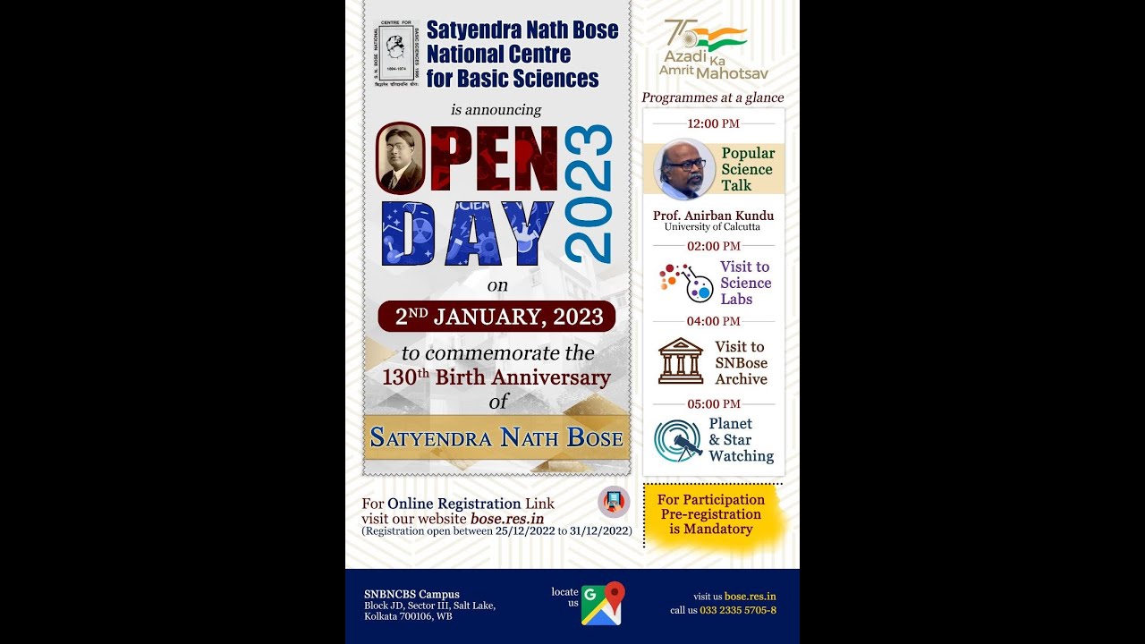 Open Day 2023 Programme : Popular Science Talk - YouTube