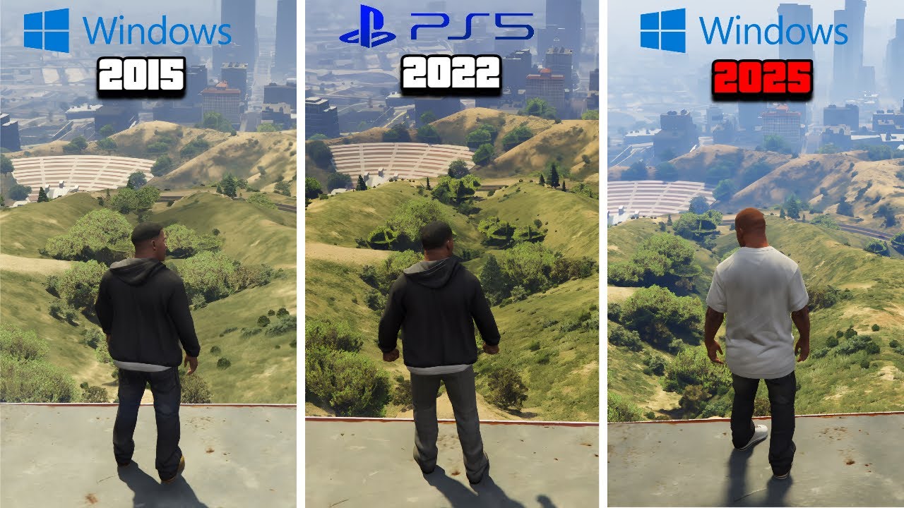 4K Comparison - GTA 5 Expanded & Enhanced PC vs PS5 vs GTA 5 Legacy (Old Version) 60 FPS - YouTube