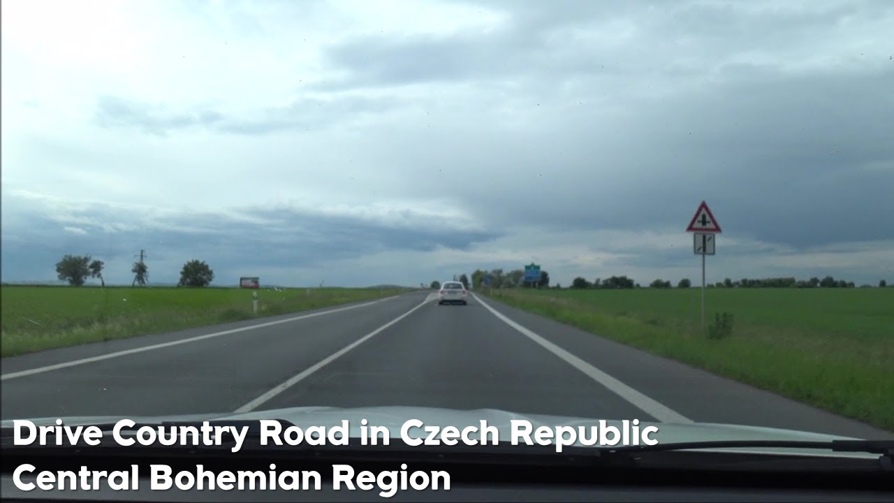 Drive Country Road in Czech Republic / Central Bohemian Region # ...