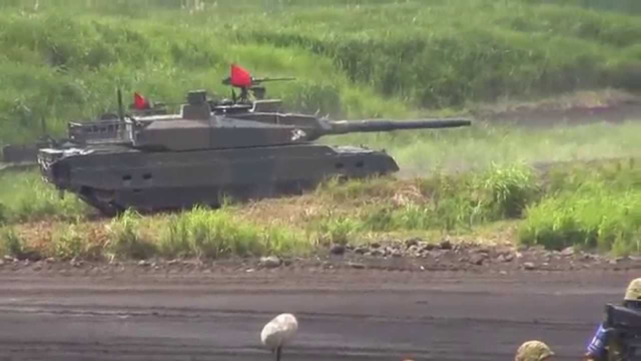 Nice Sound Tank Type 10 JSDF 2013/Aug/22 Open Drill 1 - YouTube