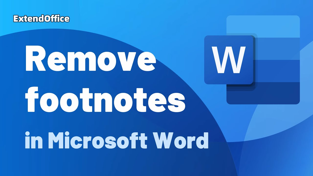 How to remove footnotes quickly in Word? - YouTube