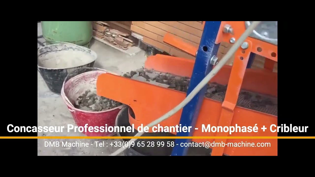 #concasseur Professionnel de Chantier - Monophasé - YouTube
