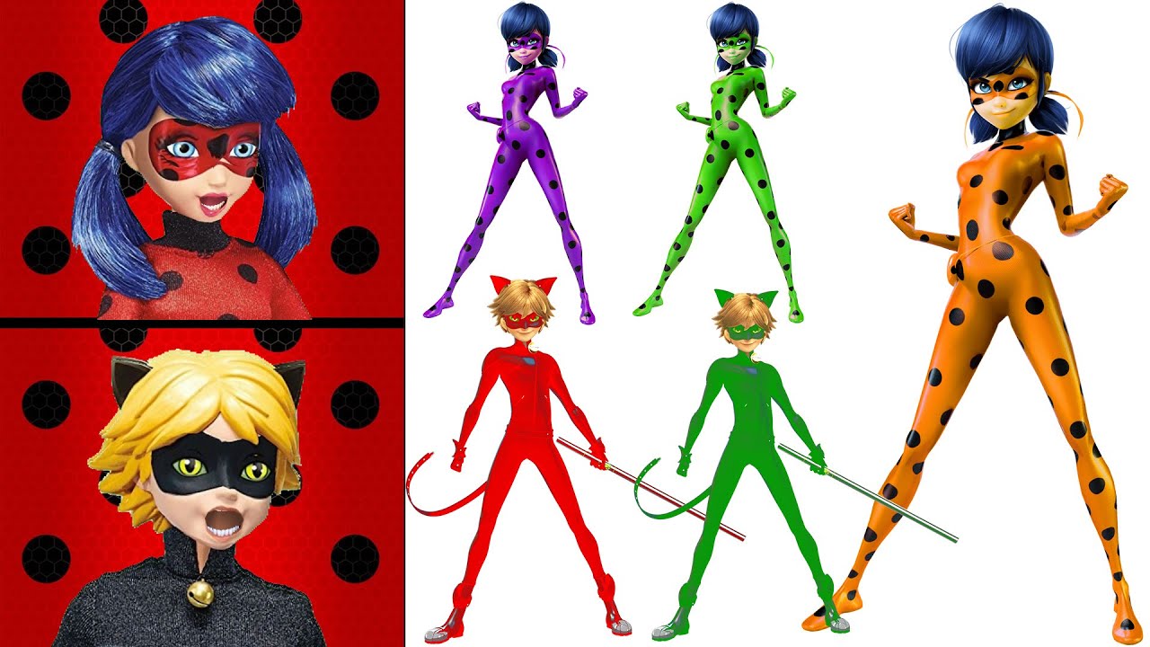 Learn Colors with Miraculous Talking Ladybug and Talking Cat Noir ...