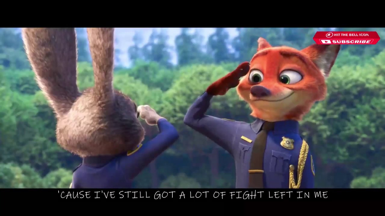 Zootopia - Fight Song- Rachel Platten - (Lyrics) - YouTube