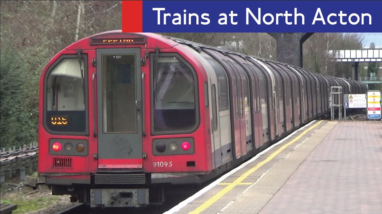 London Underground Central Line Trains At North Acton - YouTube
