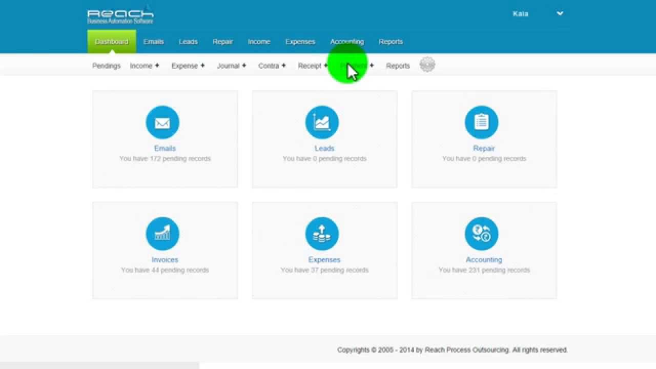 Demo of payment list in Reach Accounting software - YouTube