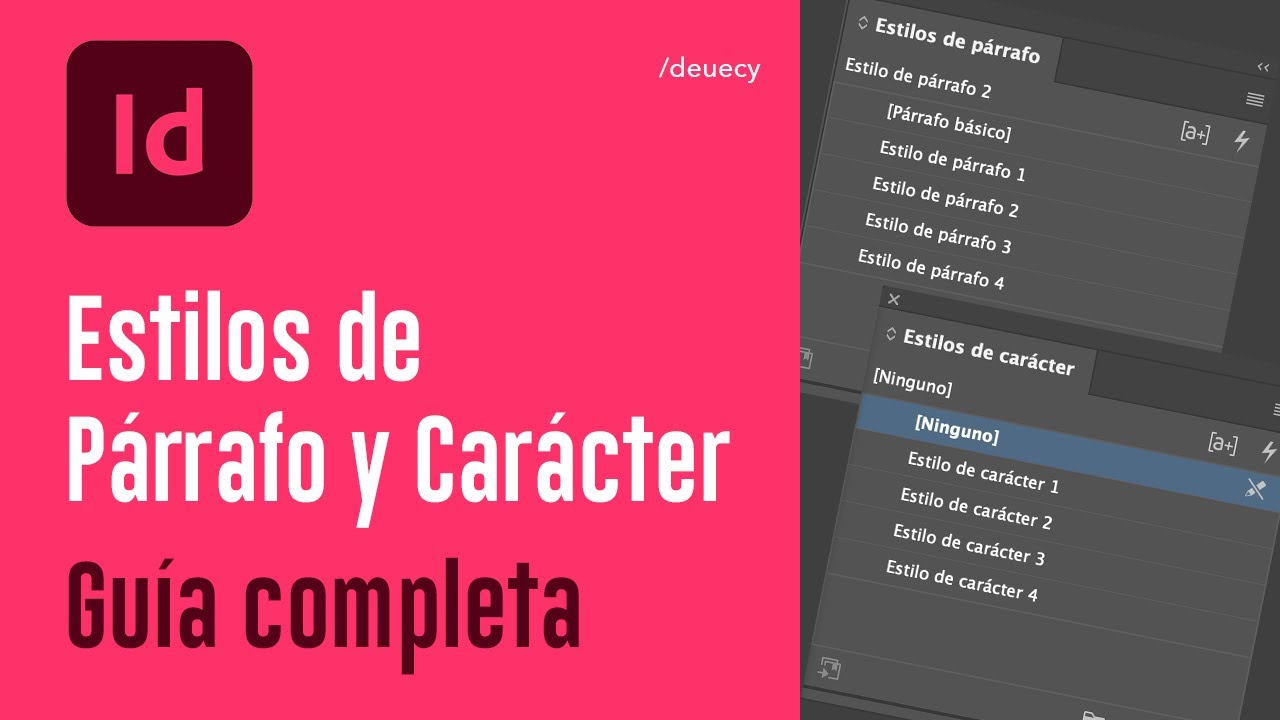 Crea Estilos de Párrafo y Carácter en InDesign 2024 (Paso a Paso) - YouTube