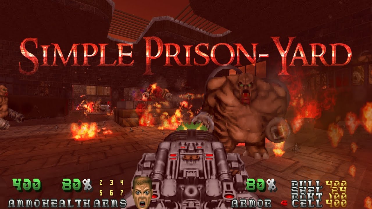 Let's Play - DooM 2: Speed Of DooM @ UV -- MAP07 { Simple Prison-Yard ...