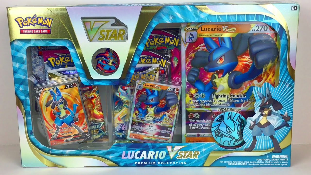 Pokemon Cards Lucario V Star Collection Box Brilliant Stars Fusion ...