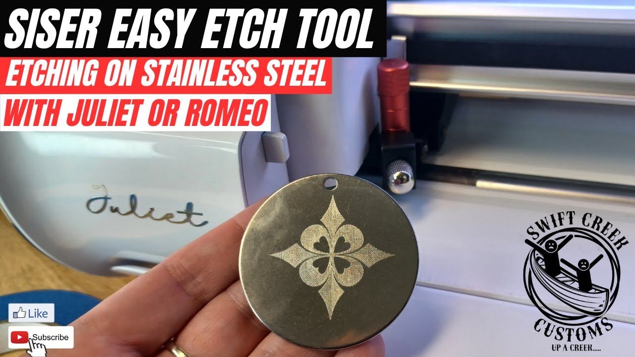 Etching on Stainless Steel with Siser Juliet or Romeo - YouTube
