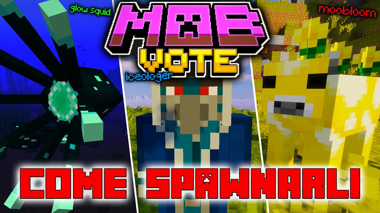 COME SPAWNARE I 3 MOB DEL MOB VOTE DI MINECRAFT 1.17 & 1.18 - YouTube
